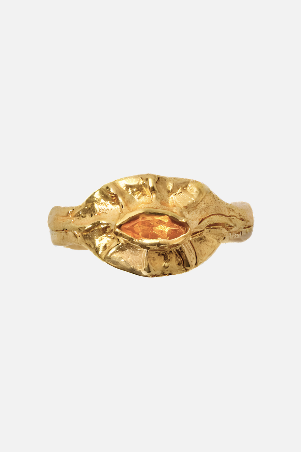 Gold Eye of Ra Gold Citrine Ring | Mediterranean Sustainable Jewellery ...
