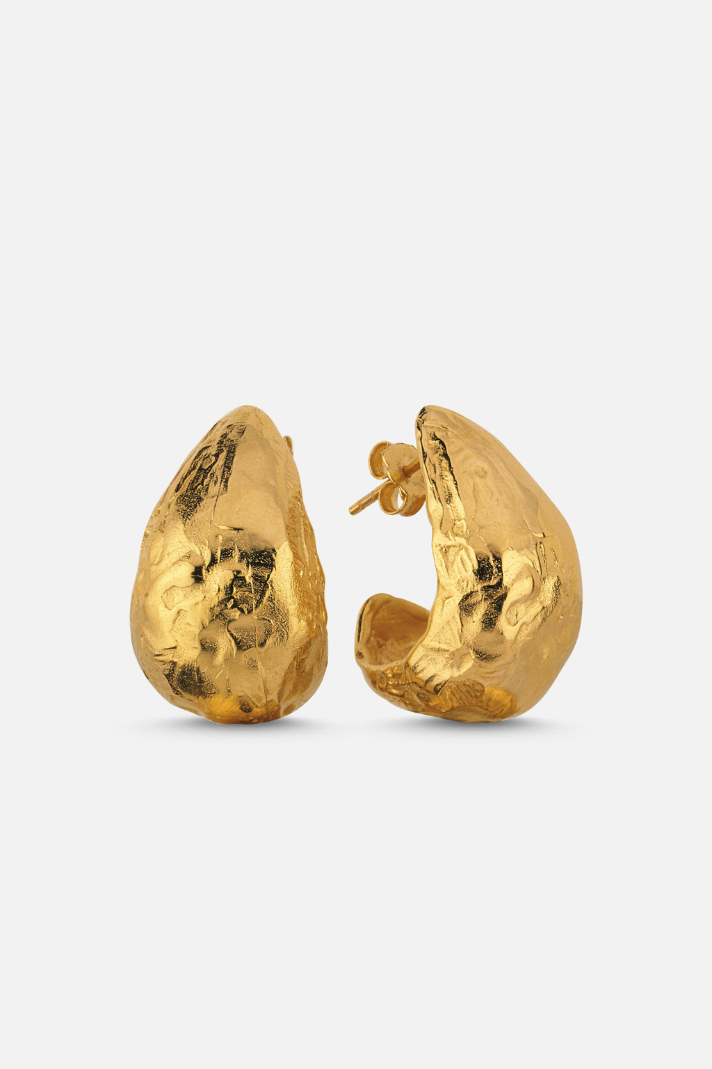 Gold Gaia Statement Hoop Earrings | Mediterranean Sustainable Jewellery ...