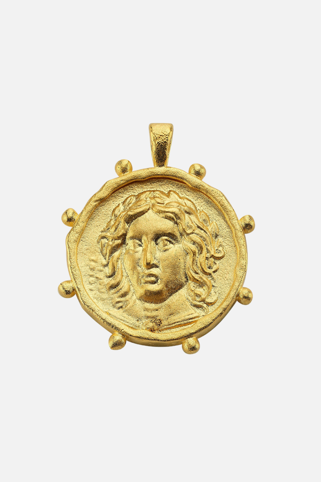 Gold Apollo Coin Pendant | Mediterranean Sustainable Jewellery by ASSUWA